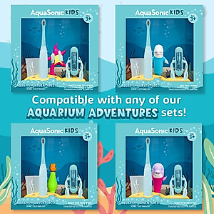 AquaSonic Kids Brush Head Replacement 2-Pack for Aquarium Adventures Sonic Electric Toothbrush for Ages 3 and Up