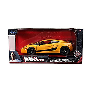 Jada Toys Fast & Furious 1:24 Lamborghini Gallardo Superleggera Die-cast Car Yellow, Toys for Kids and Adults