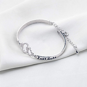 HOLLP Correctional Officer Gifts No Guns Just Guts Keychain Gift for Guard Prison Officer (Bracelet-S)