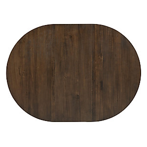 Merax Wood Extendable Round Kitchen Table and Chairs Set for 4-6 Persons Farmhouse Round Dining Table Set for Small Space, WalnutWash