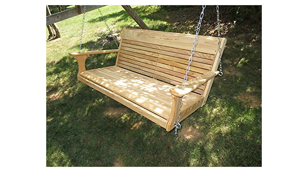 Wood Tree Swings Cypress Porch Swing - Handcrafted USA Made Outdoor Seat