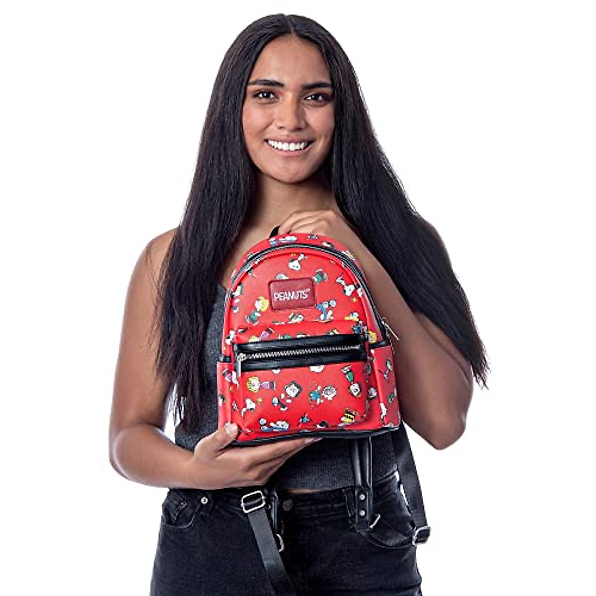 Peanuts Snoopy Charlie Brown Linus Lucy Sally Marcie Toss Print Mini Backpack