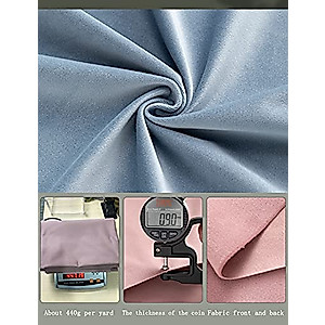 TinaKim Velvet Fabric for Upholstery Sofa Chair Cover Pillow Drapes Material (Pink, 2 Yards (58 x 72 inch))