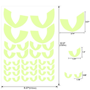 Konsait 54pcs Halloween Glow in The Dark Stickers Luminous Witch Moon Bats Peeping Eyes Wall Stickers Window Ceiling Wall Decals for Nursery Baby Kids Bedroom Halloween Bedroom Party Gift