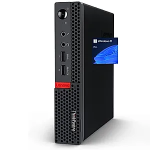 Lenovo ThinkCentre M910Q Tiny Desktop Computer, Intel Core i7-6700T Upto 3.6GHz, 16GB RAM, 512GB NVMe SSD, 4K 3-Monitor Support DisplayPort, HDMI, AC Wi-Fi, Bluetooth - Windows 10 Pro (RENEWED)