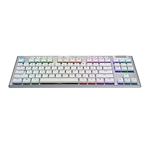 Logitech G915 TKL Tenkeyless Lightspeed Wireless RGB Mechanical Gaming Keyboard (White) Bundle with Logitech G502 X Lightspeed Wireless Gaming Mouse (White) and 4-Port USB 3.0 Hub (3 Items)