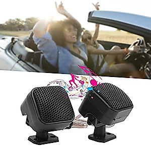 Qqmora Car Audio Speaker, 2pcs 500W 4ohms High Power Stereo Speaker Hi-Fi Silk Film Tweeter Car Audio System Universal with 4pcs Mounting Screws