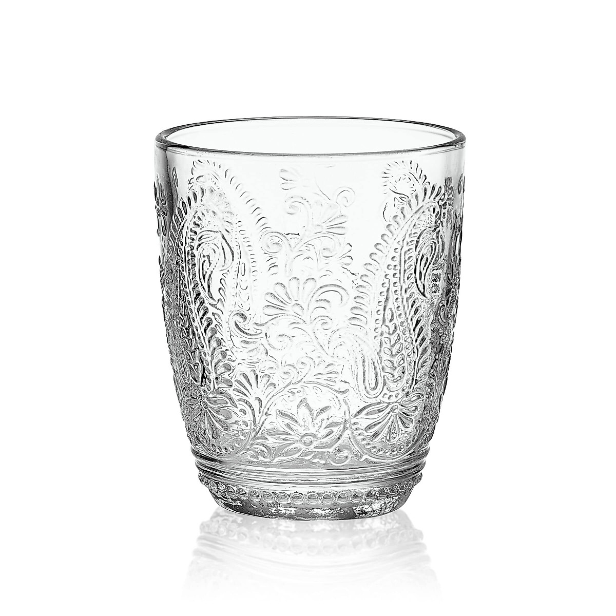 Fitz and Floyd Maddi Rocks Double Old Fashioned, Set of 4, Clear