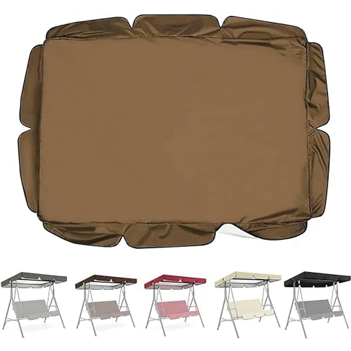BTURYT Swing Chair Canopy Replacement, Swing Canopy Cover Rainproof Oxfords Cloth 2 and 3 Seater Swing Seat Replacement Awning Canopy Cover for Outdoor Patio Garden