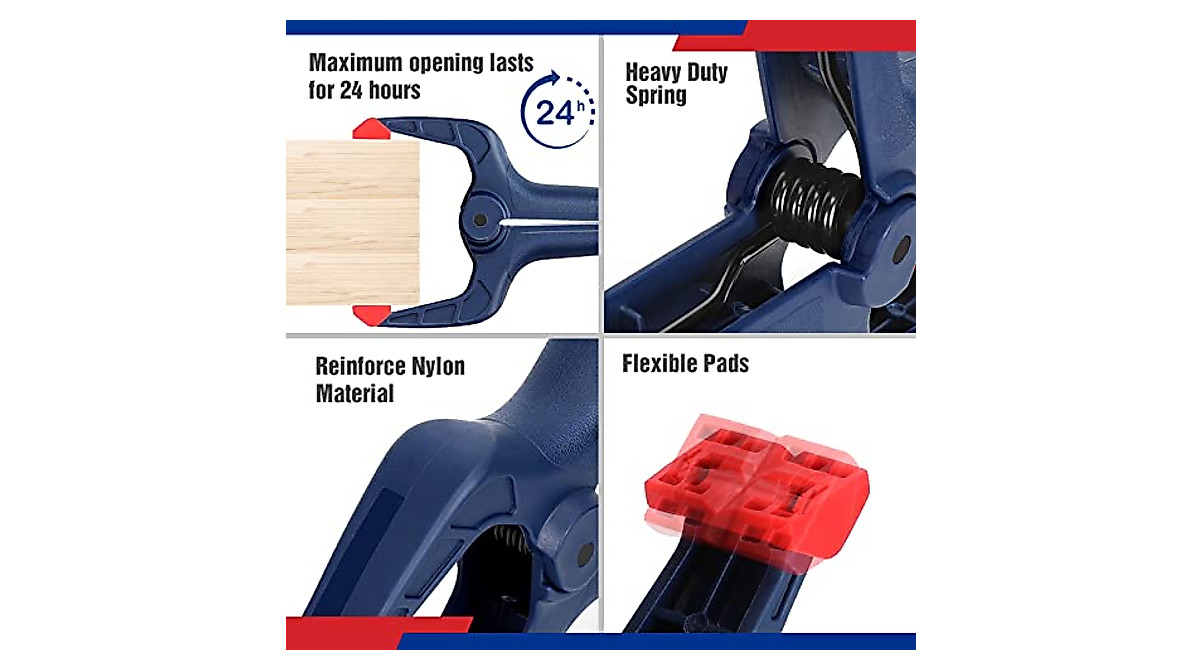 WORKPRO 8-Piece Clamp Set for Woodworking & Home Repairs