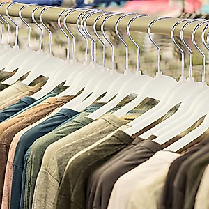 Tanlade 100 Pcs Kids Velvet Hangers with Clips Non Slip Baby Hangers for Closet Baby Clothes Hangers Heavy Duty Children's Closet Flocked Hangers for Pants Baby Girl and Kids Space Saving (Beige)