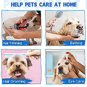 Supet Dog Grooming Hammock for Dog and Cat, Relaxation Pet Grooming Sling Helper, Breathable Pet Grooming Hammock for Nail Trimming, Ear/Eye Car with Nail Clippers/Trimmers/Scissors Blue