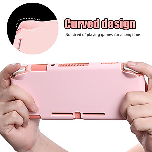 Comfort Grip Case for Nintendo Switch lite, Switch lite Pink Protective Case for Girls