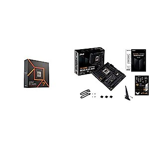 AMD Ryzen™ 7 7700X 8-Core, 16-Thread Unlocked Desktop Processor ASUS TUF Gaming B650-PLUS WiFi Socket AM5(LGA 1718)Ryzen 7000 ATX Gaming Motherboard(14Power Stages, PCIe® 5.0 M.2 Support,DDR5 Memory)