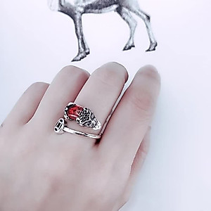 Renning Pixiu Ring Feng Shui Wealth Ring Open Adjustable Rings for Men Women Good Luck Finger Ring