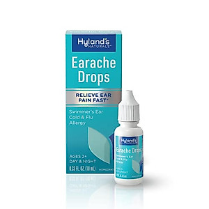 Hyland's Earache Drops, Natural Relief of Cold & Flu, White, 0.33 Fl Oz
