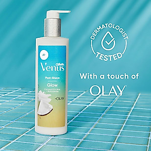 Gillette Venus Glow Post-Shave Oil Infused Moisturizer, Women’s Aftershave Oil Infused Moisturizer, 12 oz