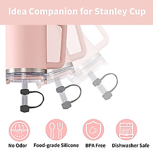 For Stanley Cup Accessories H2.0, Including 2 Stanley Cup Spill Stopper, 2 Stanley Straw Cap Cover, 2 Stanley Tumbler Leak Proof Plug, Silicone Accessories for Stanley 40 oz 30 oz Tumbler with Handle