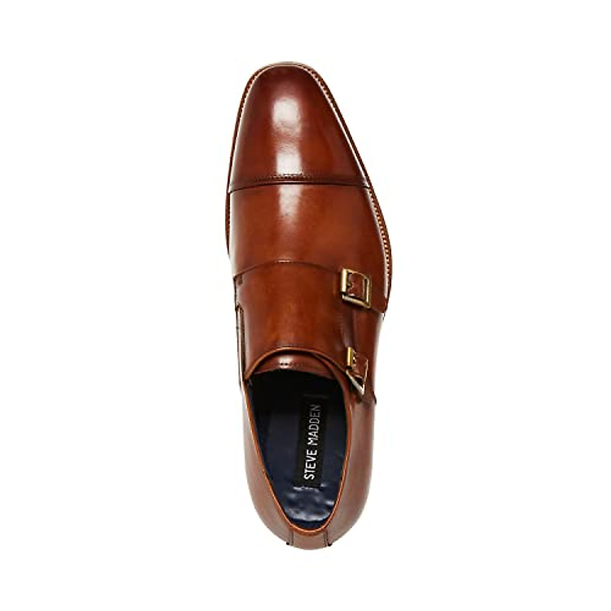 Steve Madden Men's Teon Monk-Strap Loafer, Tan Leather, 11