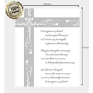 Cozy Blanket Memorial Sympathy Gift Throw in Loving Memory of a Loved One in Heaven Send to Funeral When Someone Passes Away with Inspirational Poem Card