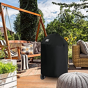 SUPJOYES 6755 Grill Cover for Char Griller, Akorn Kamado Kooker Grill Cover, Heavy Duty Waterproof Grill Covers