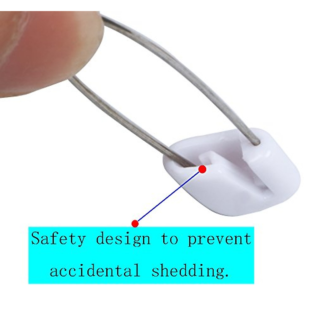 AnMiao Star 2 Inch Long 50 Pcs Plastic Head Safety Pin Safety Locking Baby Cloth Diaper Nappy Pins (8 Colors)