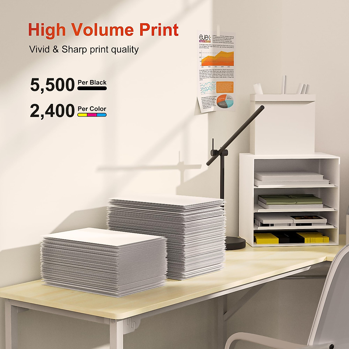 ejet Phaser 6510/ Workcentre 6515 High Capacity Toner Cartridge (5500 Pages) Compatible Replacement for Xerox Phaser 6510 WorkCentre 6515 Printer (1 Black, 1 Cyan, 1 Magenta, 1 Yellow, 4-Pack)