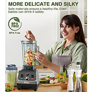 VEWIOR 2200W Blenders for Kitchen, Professional Smoothie Blender with 68oz Tritan Container & 27oz To-Go Cup, Countertop Blender for Smoothies