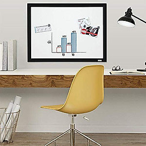 Quartet Magnetic Whiteboard, 17 x 23 inches White Board, Dry Erase Board, Black Frame (MWDW1723M-BK)