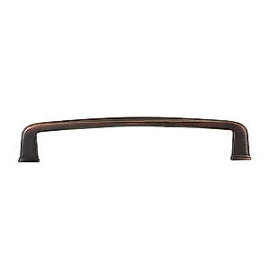 Richelieu Hardware BP810128BORB Charlemagne Collection 5 1/16-inch (128 mm) Center-to-Center Brushed Oil-Rubbed Bronze Transitional Cabinet and Drawer Pull Handle for Kitchen, Bathroom, and Furniture