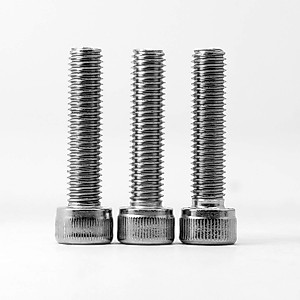 M6-1.0 x 65mm Socket Head Cap Screws Metric, Allen Socket Drive, 304 Stainless Steel (A2-70), Full Thread, Bright Finish, Machine Thread, Quantity 10