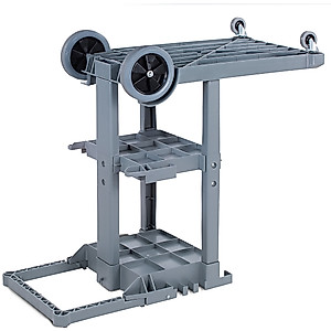 Carlisle FoodService Products Plastic Short Platform Janitorial Cart, 300 lbs Capacity, 45" x 19" x 39", Gray