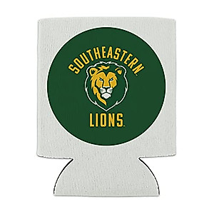 Southeastern Louisiana University Lions Logo Can Cooler - Drink Sleeve Hugger Collapsible Insulator - Beverage Insulated Holder