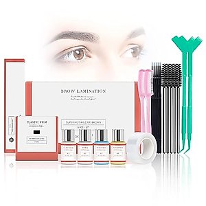 Eyebrow Lamination Kit - Buqikma Professional Brow Lift Kit Eyebrows Lift Styling Kit Suitable for DIY and Salon (with plastic film (new))