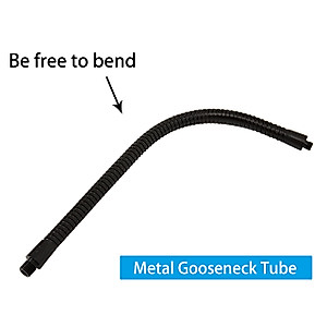 Gooseneck Microphone Arm with 3/8male ,Flexible Gooseneck Mic Stand16inch ,Heavy Duty Holding Black 1Pack