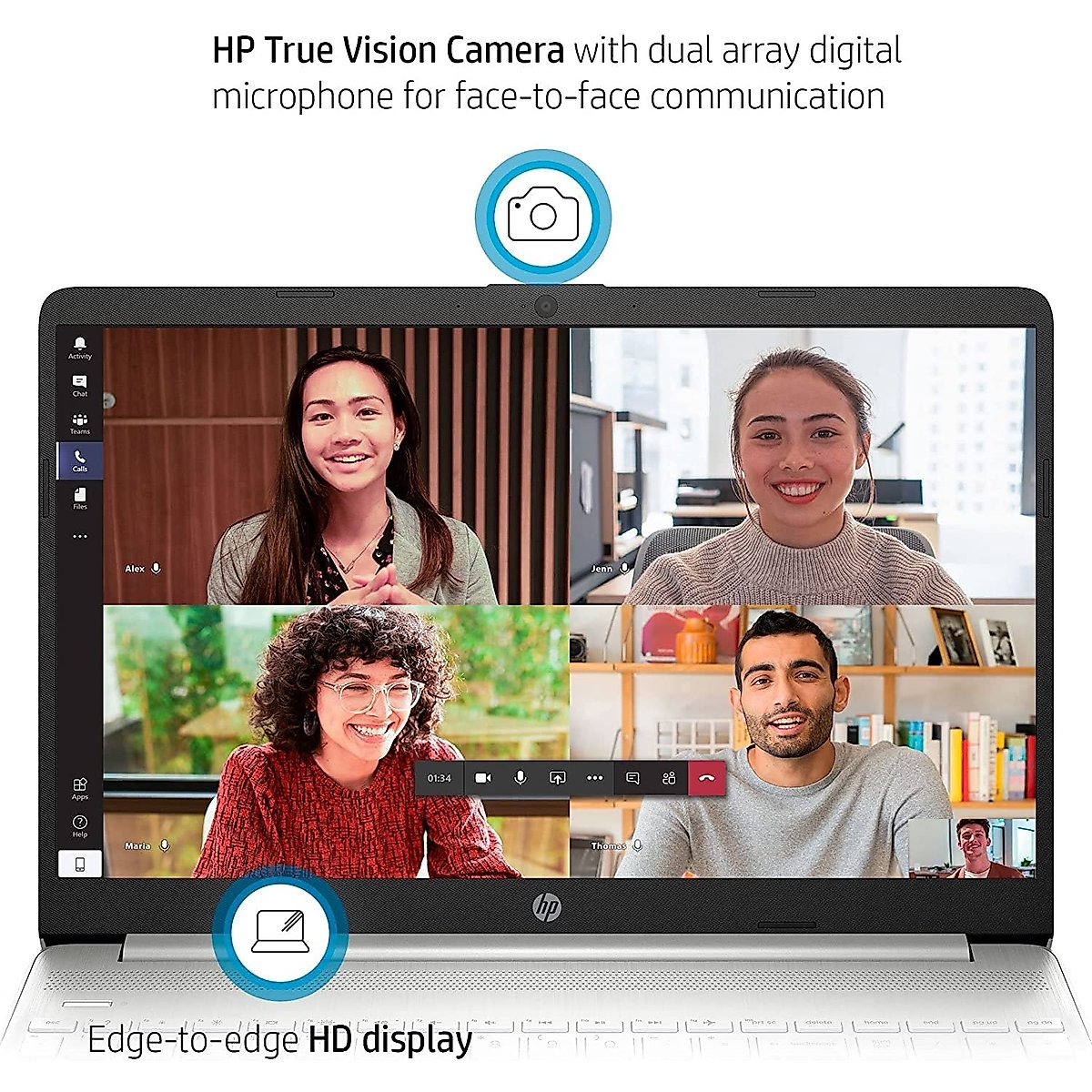 HP 15.6" Laptop, Intel Core i5-1135G7 Processor, Intel Iris Xe Graphics, 15.6" FHD Anti-Glare Display, Online Meeting Ready, HDMI, Wi-Fi and Bluetooth, Windows 11 Home(16GB RAM | 1TB SSD) (Renewed)