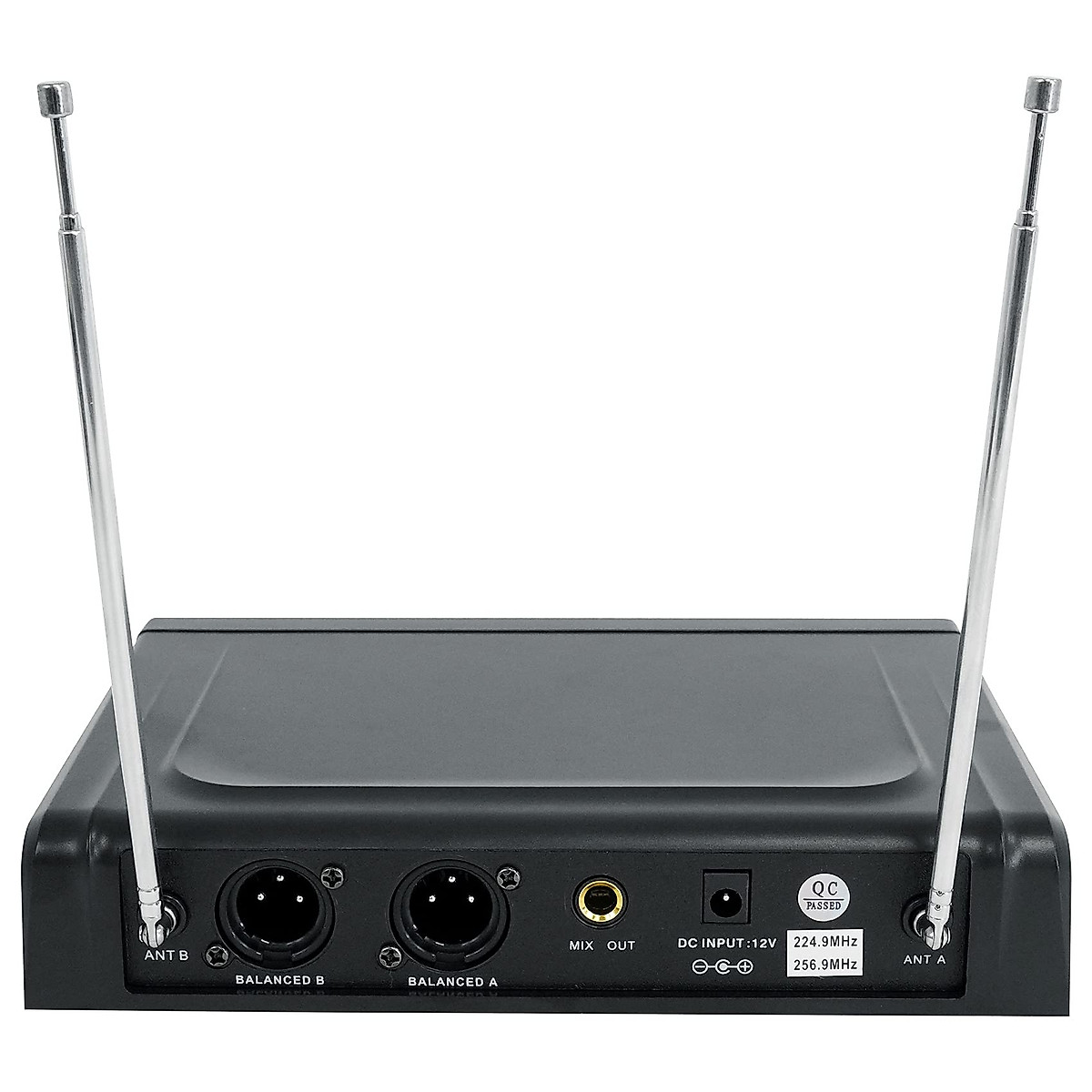 Rockville RWM132V VHF Wireless Dual Handheld Microphone System/High Sensitivity, Black