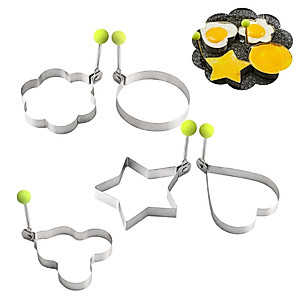 Fried egg model for Cooking, Egg Ring Molds, 5Pcs Fried Egg Stainless Steel Mold Ring for Kitchen breakfast
