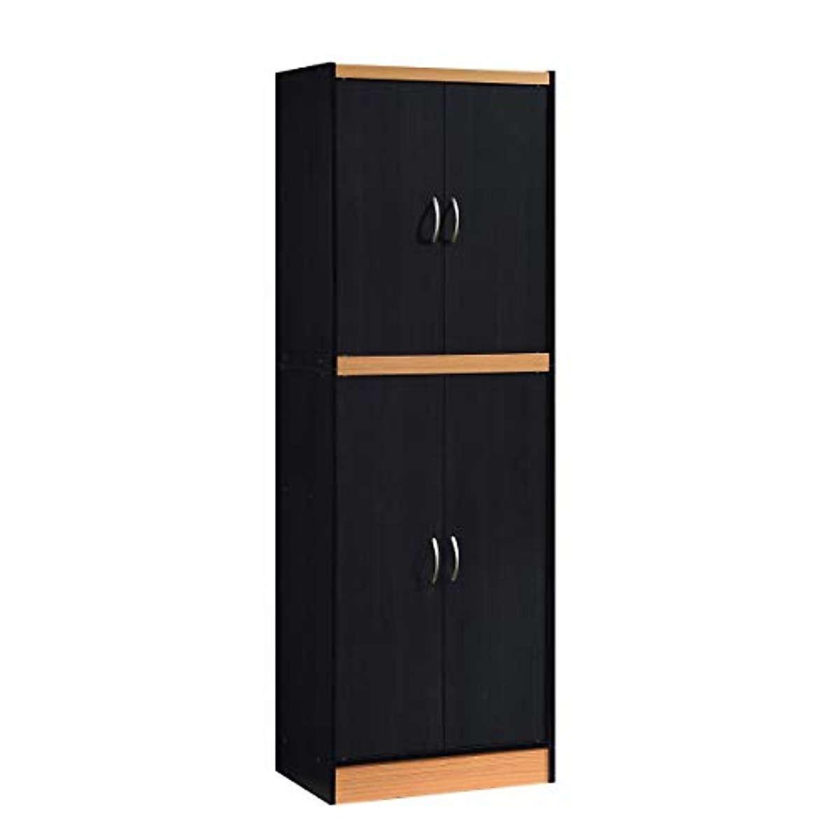 Hodedah 4-Door 4-Shelves, 5-Compartments Kitchen Pantry