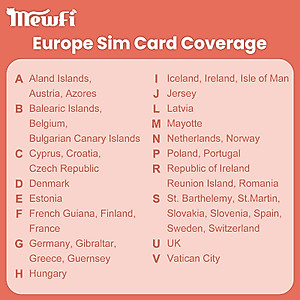 UK SIM Card 30Days 30GB / Europe SIM Card 30Days 12GB, Unlimited Local Calls and SMS, Applicable to 72 Countries, Support 4G/5G Operating Networks, Easy Activation & 24/7 Whatsapp Support
