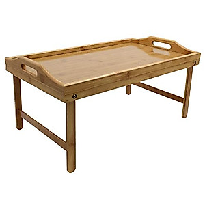 Folding Bed Tray Table With Legs And Breakfast Serving Tray Bamboo Bed Table And Bed Trey With Legs Dinner Butler Tray Lad Desk