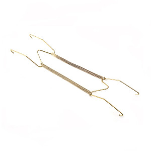 MroMax Plate Hanger 13.98" W Type Stainless Steel Plate Hangers Invisible Wall Hooks for Walls Compatible Decorative Plates Hooks Dish Display Holder Golden 1PCS