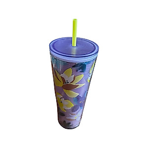 Starbucks 2023 Winter Acrylic Purple Floral Venti 24 oz Tumbler