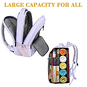 Laptop Backpack for Girls, 15.6 Inch Anti Theft College School Backpack for Women with USB Charging Port, Water Resistant Durble Students Bookbag Casual Daypack Travel Computer Work Bag Gift for Women