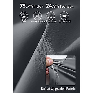 BALEAF Men's Lightweight Joggers Quick Dry Cargo Pants UPF 50+ Stretch Jogger Pants Hiking Outdoor Running Track Workout Grey L