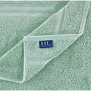 Hammam Linen Jumbo Large Bath Sheets Towels 2-Pack 35 x 70 Inches Soft and Absorbent, Premium Quality 100% Cotton Towels (Light Green, Bath Sheet)