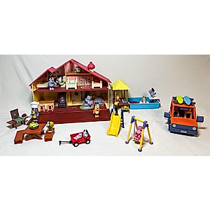 Bluey New 2023 Ultimate Mega Set | 40 Piece 4 Sets in one mega playset | Complete & Extended Heeler Family & Friends 14 Character Figures