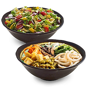 Happy Sales HSXLP-CDTQ8, Japanese XL 47 fl oz Bowl 8.5" D, Multi Purpose Bowl Ramen Bowl Udon Soba Tempura Noodle Pho Donburi Rice Tayo Bowl, Caldera Turquoise