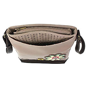 Sweet Daisy Messenger Tote Bag By Chala Handbags