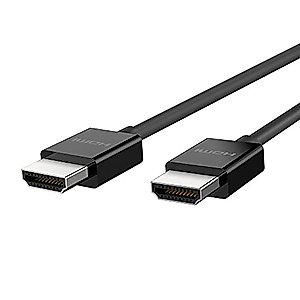 Belkin Ultra HD HDMI 2.1 Cable 6.6FT/2M, 4K Ultra High Speed HDMI Cable, 48Gbps HDMI 2.1 Cord - Dolby Vision HDR & 8K@60Hz Capable, Compatible w/ Playstation, PS4, PS5, Xbox Series X, RokuTV & More